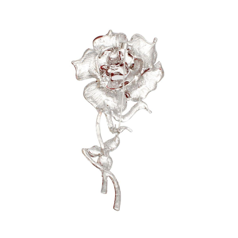 DST Sisterhood Sparkle Red Rose Blooming Brooch – MJs Bohemian Jewels